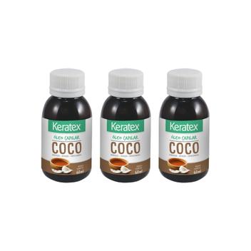 Oleo Capilar Keratex Coco 60ml - Kit C/ 3un - Óleo Capilar - Magazine Luiza