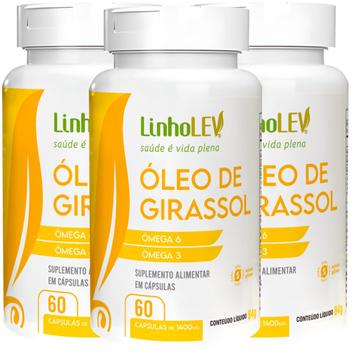 Óleo de Girassol cápsulas 1400 Extra Virgem Prensado a Frio 3 Frascos - LinhoLev - Óleos ...