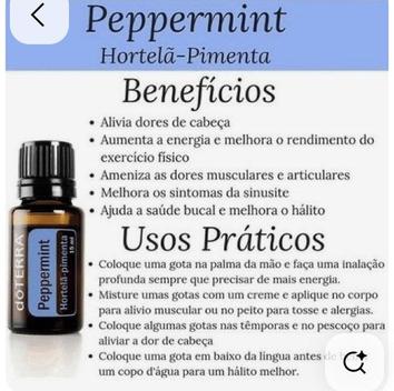 Óleo Essenciail doTerra Peppermint 5ml - Óleo Essencial - Magazine Luiza