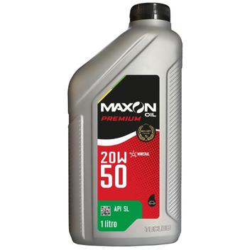 Óleo Mineral 20W50 Maxon Oil Premium SL 1 Litro - Óleos Automotivos ...
