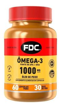 Ômega 3 1000Mg, Transparente, FDC Vitaminas, 60 cápsulas - Ômega 3 ...