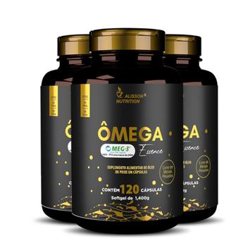 Omega 3 Essence Meg-3 Óleo De Peixe 3x120 Cápsulas Epa Dha Alisson ...