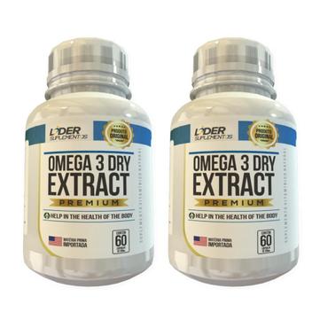 Ômega 3 Extrato Seco Caps 500Mg 60 Cápsulas Kit Com 2 Potes - Lider ...