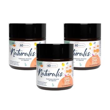 Omega-3 Maxi DHA Naturalis 60 Cápsulas Kit com 3 Potes - Ômega 3 / Óleo ...