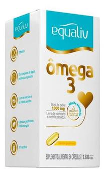 Ômega 3 Óleo de Peixe Equaliv 1000mg 180 Capsulas Gelatinosas ...