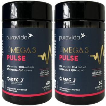 Ômega 3 Pulse 2 X 60 Cápsulas Puravida - Ômega 3 / Óleo de Peixe ...