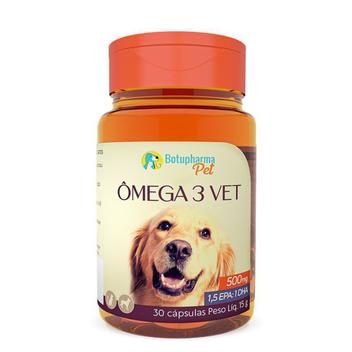 Ômega 3 Vet 500mg Botupharma Pet - 30 Cápsulas - Ômega 3 para Pet ...