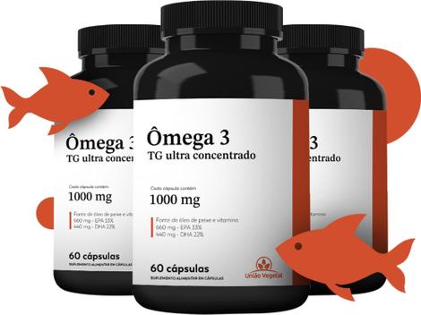 Ômega TG Ultra Concentrado 1000mg, 60 cápsulas - União Vegetal - União ...