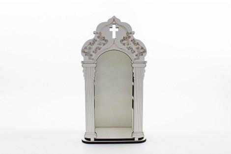 Oratório Capela Com Janela Branco Mdf 33 Cm - Amém Decoração Religiosa ...