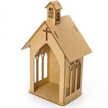 Oratório Capela Igreja Decoração Média MDF Cru - Meu Lugar Preferido ...
