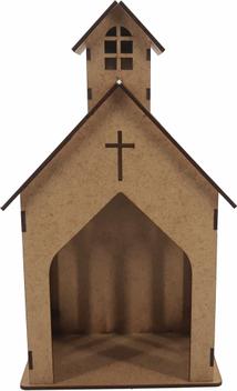 Oratório Capela Igreja Decoração Provençal Pequena Mdf Cru - Nova Casa ...