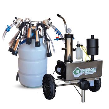 Ordenhadeira Mecânica Móvel Inox Bv 450 Com um Conjunto Duplo para 2 vacas - In Pulse - Produtos ...