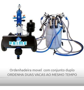 Ordenhadeira Movel Completa Completa, Com 1 Conjunto Duplo De Ordenha para duas vacas - PRIME ...