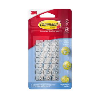 Organizador de Fios Pequeno Transparente Com 20 Unidades Command - 3m ...
