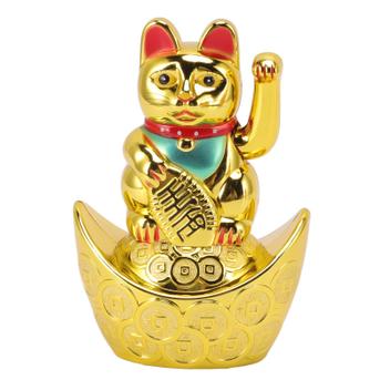 Ornamento Gato da Sorte Maneki Neko Focket - 14cm - Funciona a Bateria ...