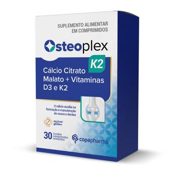 Osteoplex Cálcio Malato + Vitaminas D3 K2 Ossos Dentes 30 CP ...