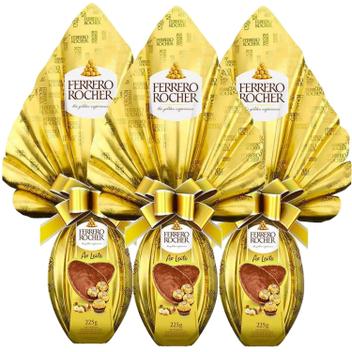 Ovo de Páscoa FERRERO ROCHER 225g (3 ovos) - Ovo de Páscoa - Magazine Luiza