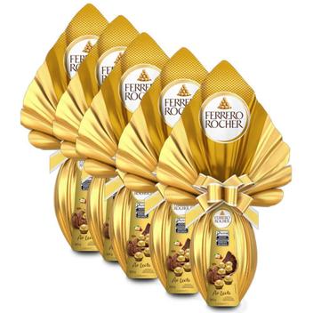 Ovo De Páscoa Ferrero Rocher Ao Leite Kit 5 Unidades De 365G - Ovo de ...