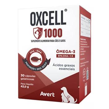 Oxcell 1000 42g Suplemento Para Cães e Gatos 30 Cápsulas - Avert ...