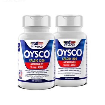Oysco Cálcio 1200 mg + Vit. D3 Vitgold Kit2x 120 comprimidos - Cálcio ...