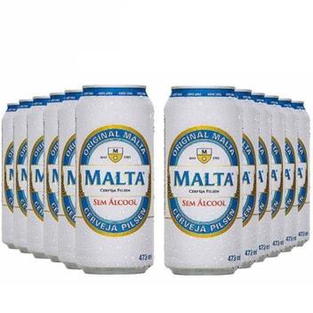 Pack 12 Latas 473Ml Cerveja Sem Álcool Pilsen Malta - Cervejaria Malta ...