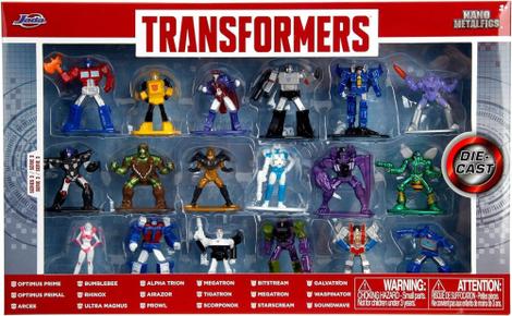 Pack c/ 18 Nano Metalfigs Transformers Série 3 - Jada - Jada Toys ...