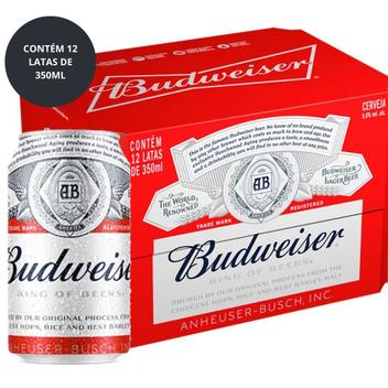 Pack Com 12 Budweiser Lata Sleek 350ml - Kit Cerveja - Magazine Luiza