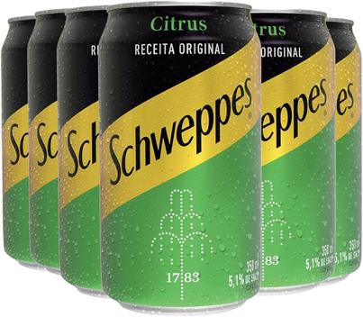 Pack com 6 Refrigerante Citrus Original Schweppes 350ml - Refrigerante ...