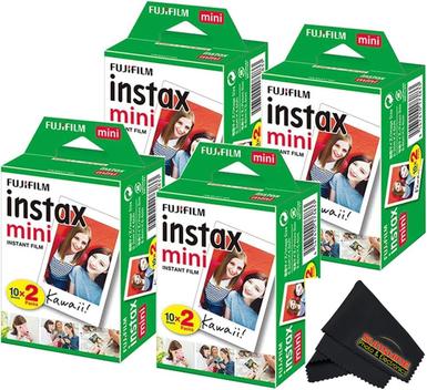 Pacote de filmes Fujifilm Instax Mini para mini câmeras instantâneas ...