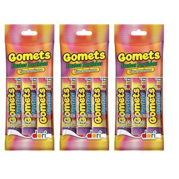 Pacote de Gomas Jujuba com 3 Tubinhos Kit com 3 Pacotinhos - Dori ...