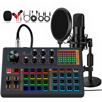 Pacote de Podcast CofeLife K800 com Microfone Condensador - 48V ...
