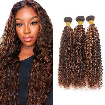 Pacotes de cabelo Freiuoke Kinky Curly Brazilian Virgin 40-50cm - Mega ...