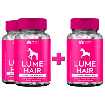 Pague 2 Leve 3 Lume Hair Original 60 Caps Tecnologia Avançada - Wehelp ...