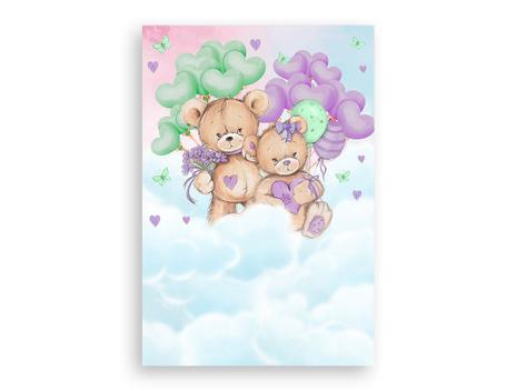 Painel De Festa 3d Vertical 1,50 x 2,20 - Revelação Ursinhos Teddy ...