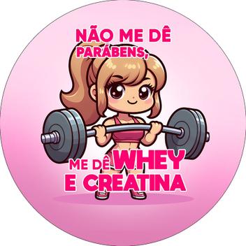 Painel De Festa Redondo 1,50x1,50 - Academia Menina Loira Fitness 062 ...