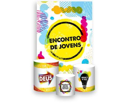 Painel De Festa Vertical 1,50 x 2,20 + Trio De Capas Cilindro ...