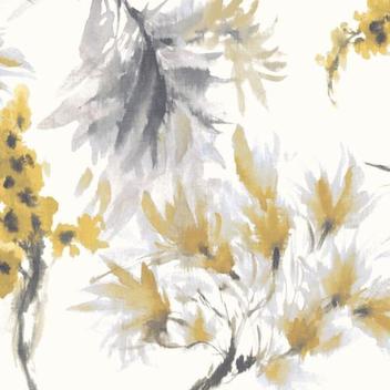 Painel de Parede Capri Folhagem Amarelo 190512405 - 1838 - Papel de ...