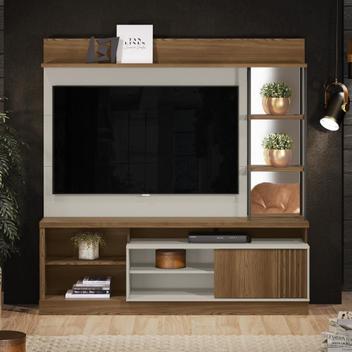 Painel e Rack para TV Filadelfi Freijó Off White - Linea - Rack ...