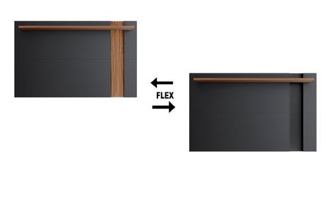 Painel Extensivo Leme Para Tv até 70 Polegadas Flex Preto Fosco Noce ...