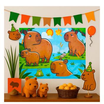 Painel Festa Capivara Decoração Aniversário e Eventos TNT 1m - Piffer ...