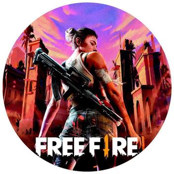 Painel Festa Redondo 3d Free Fire 1,50M estampa digital - Fantasia Bras ...