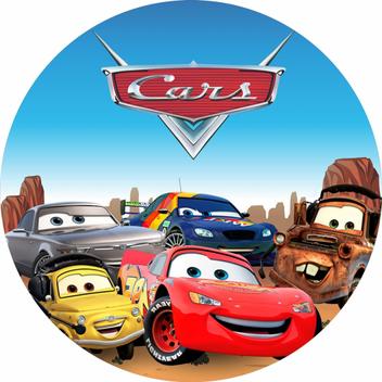Painel Festa Redondo Carros, Relampago Mcqueen 3d 1,50 Dia.1 - Fantasia ...