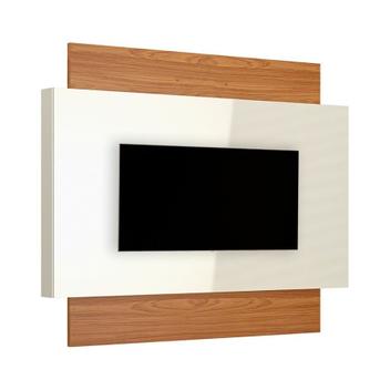 Painel Gipu 100% MDF 58" Efeito Suspenso Off White C/ Freijó OOL ...