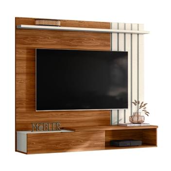 Painel Home Suspenso Vegas 1.6 com Ripado e 1 Porta 160 cm - Mobler - Painel para TV - Magazine ...