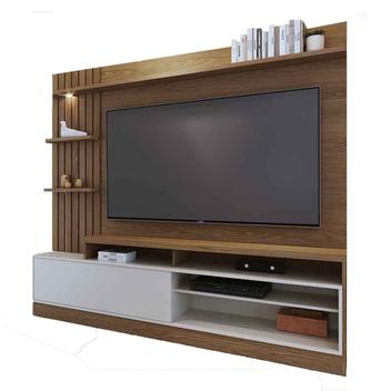 Painel Home Theater Invernia 4 Prateleiras Spot LED s/ Pés 65 ...