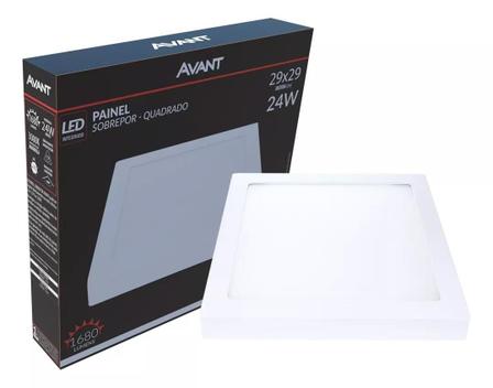 Painel LED 24w Sobrepor Quadrado 29x29 6500k Branco Frio - Avant ...