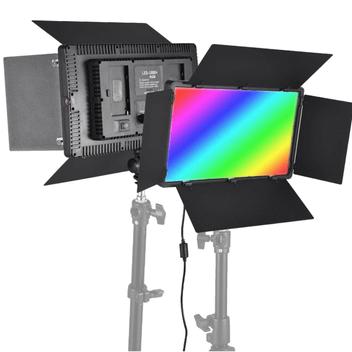 Painel LED Iluminador Bicolor Pro LED 800 RGB com Holder e Fonte de ...