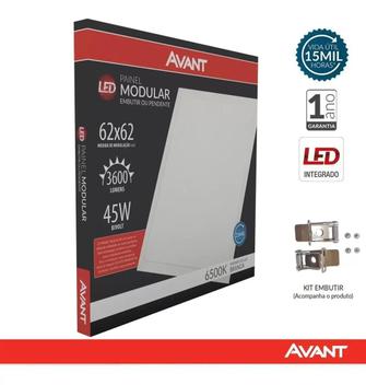 Painel Led Modular 625 x 625 45w 6500k - AVANT - Painel de LED ...