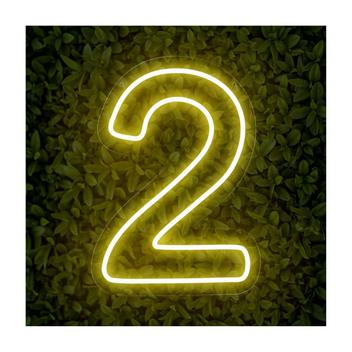 Painel Led Neon Número Luminoso 2 Dois 60cm Decoração Festa - letreiro ...