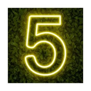 Painel Led Neon Número Luminoso 5 Cinco 60cm Decoração Festa - letreiro ...